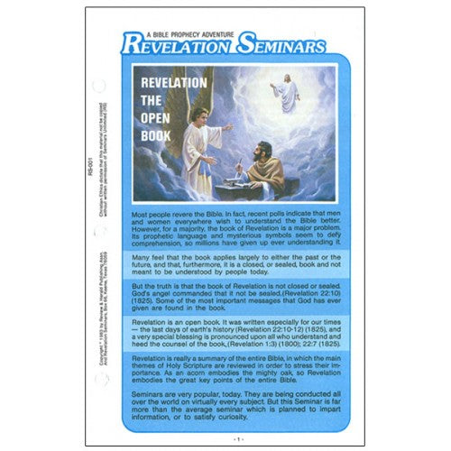Revelation Seminar Lessons – ABC Christian Bookstore Canada